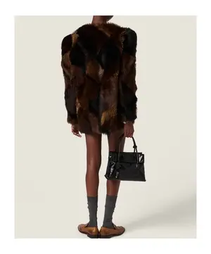Miu Miu Shearling Patchwork Caban Jacket