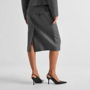 Magda Butrym Fine Check High-waisted Pencil Skirt