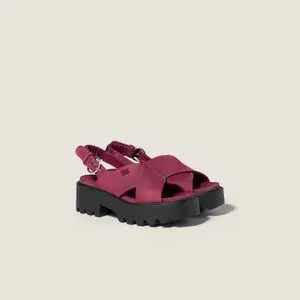 Miu Miu Gabardine Platform Sandals