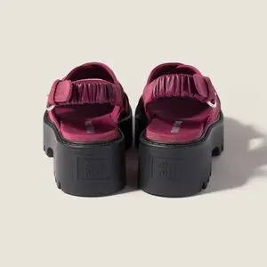 Miu Miu Gabardine Platform Sandals