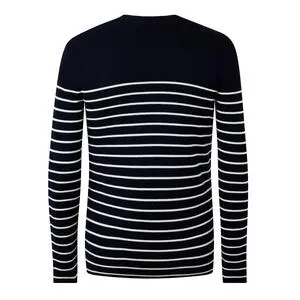Dolce & Gabbana Striped Knit Jumper With Button Detail - Black