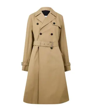 Fendi Solid Color Trench Coat - Nude