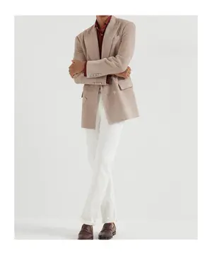 Brunello Cucinelli Suede Metal-buttons Blazer