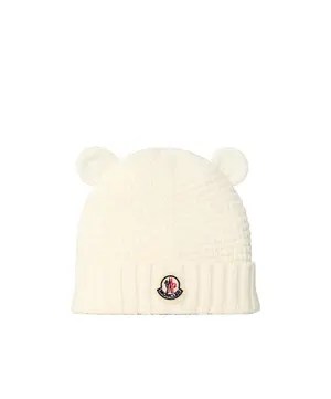 Moncler Simple Bear Hat - White
