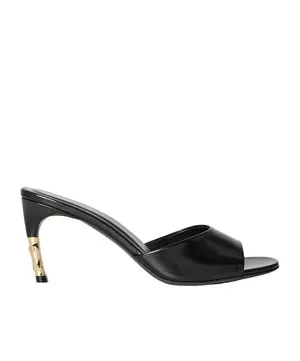 Gucci Bamboo Mule With Gold Tone Heel