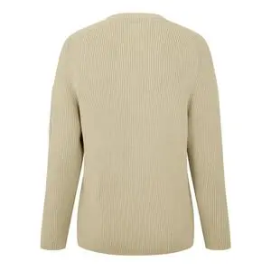 C.P. COMPANY Solid Ribbed Crew Neck Knit Sweater