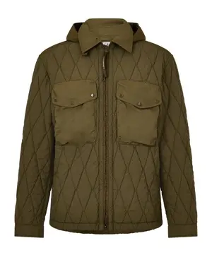 C.P. COMPANY Quilted Zip-up Jacket With Goggles