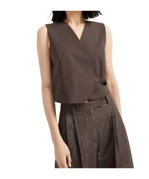 Brunello Cucinelli D-ring Buckled V-neck Waistcoat