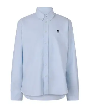 AMI Paris Light Lapel Long-sleeve Shirt - Blue