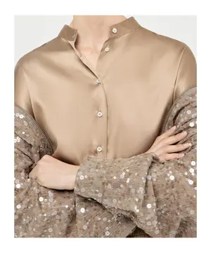 Brunello Cucinelli Monili Satin Shirt