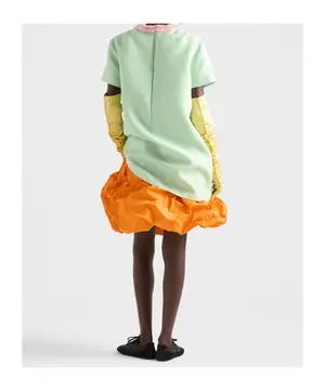 Prada Technical Taffeta Skirt - Orange