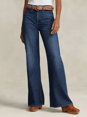Polo Ralph Lauren Whiskered Effect Wide-leg Jeans