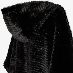 Fendi Mink Fur Poncho - Black