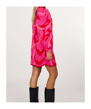 Farm Rio Long Sleeve Printed Knit Dress