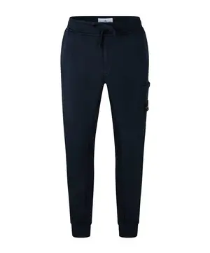 Stone Island Solid Color Casual Trousers - Black