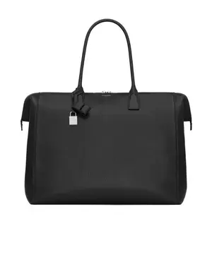 Saint Laurent North/south Doctor Bag In Grained Leather