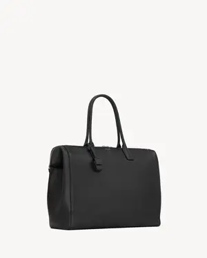 Saint Laurent North/south Doctor Bag In Grained Leather