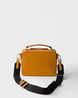 Prada Brique Medium Saffiano Leather Bag
