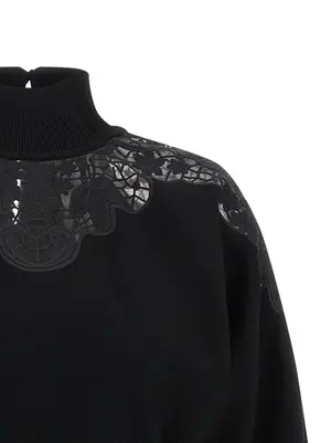 TWINSET Lace-paneled High-neck Jumper