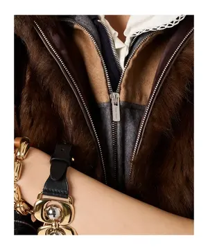 Miu Miu Shearling Vest With Tassels