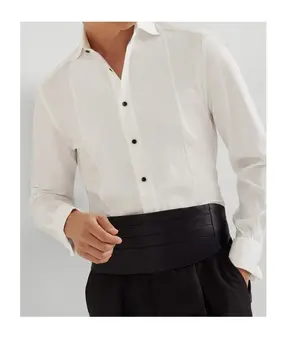 Brunello Cucinelli Pleated Tuxedo Shirt