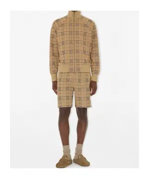 Burberry Checked Elasticated Waistband Jersey Shorts