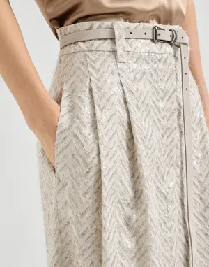 Brunello Cucinelli Chevron Maxi Skirt