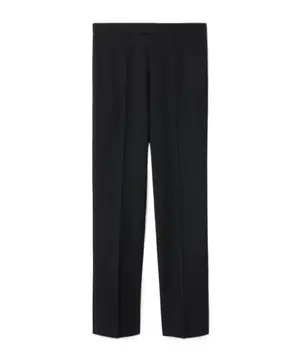 Burberry Grain De Poudre Wool Tuxedo Trousers - Black