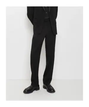 Burberry Grain De Poudre Wool Tuxedo Trousers
