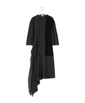 LEMAIRE Asymmetrical Pleated Blouse Dress - Slate Gray