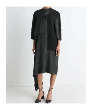 LEMAIRE Asymmetrical Pleated Blouse Dress