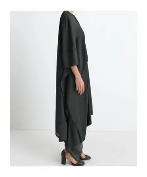 LEMAIRE Asymmetrical Pleated Blouse Dress