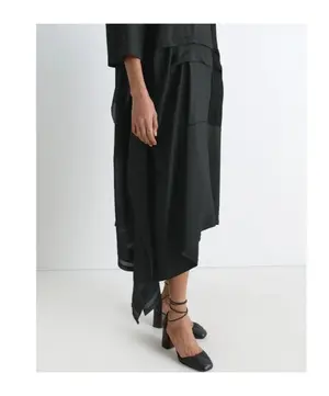 LEMAIRE Asymmetrical Pleated Blouse Dress
