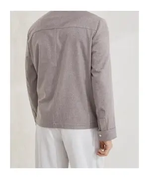 Brunello Cucinelli Cashmere Flannel Shirt Jacket