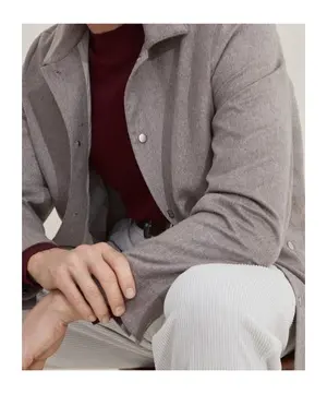 Brunello Cucinelli Cashmere Flannel Shirt Jacket