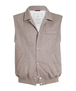 Brunello Cucinelli Flannel Padded Gilet