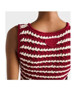 Prada Cotton Crochet Mini Dress