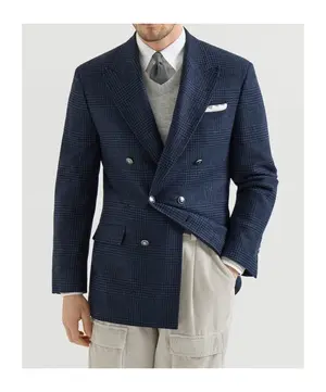 Brunello Cucinelli Peaked-lapel Double-breasted Blazer