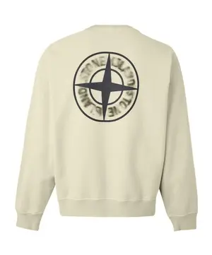 Stone Island Light Beige Crewneck Loose Sweatshirt