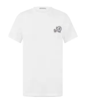Moncler Solid Color T-shirt - White