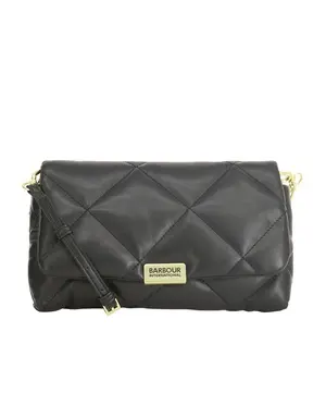 Barbour Solid Color Shoulder Bag - Black
