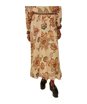 Farm Rio Floral Print Midi Skirt