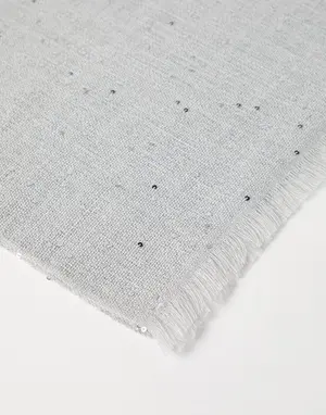 Brunello Cucinelli Fringed Sequin Detailing Scarf
