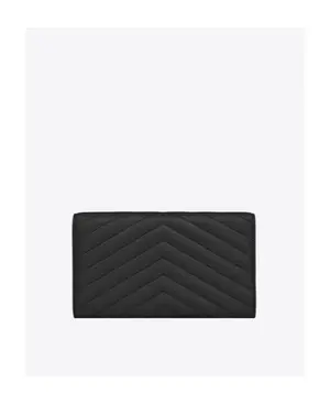 Saint Laurent Cassandre Matelassé Large Flap Wallet In Lambskin