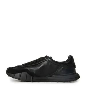 Dolce & Gabbana Allblack Paneled Lowtop Shoes