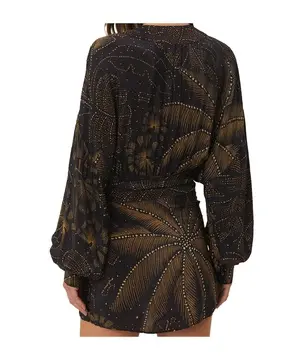 Farm Rio Foliage Wrap Mini Dress