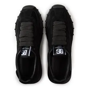 Dolce & Gabbana Allblack Suede Lowtop Shoes