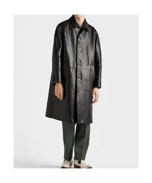 Prada Oversized Leather Coat