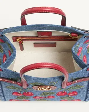 Valentino Garavani Embroidered Cherry Shoulder Bag
