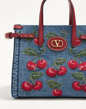 Valentino Garavani Embroidered Cherry Shoulder Bag